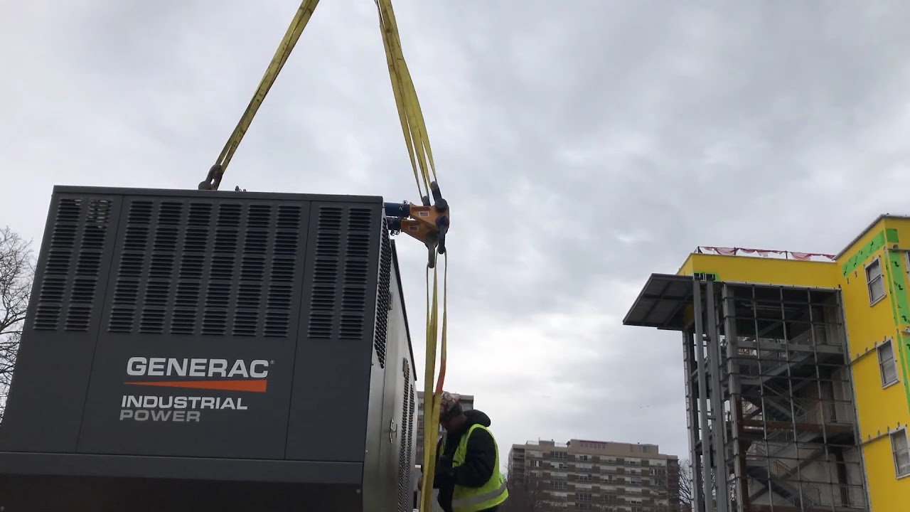 MSOE Dierks Hall Generator Installation: Sky View - YouTube