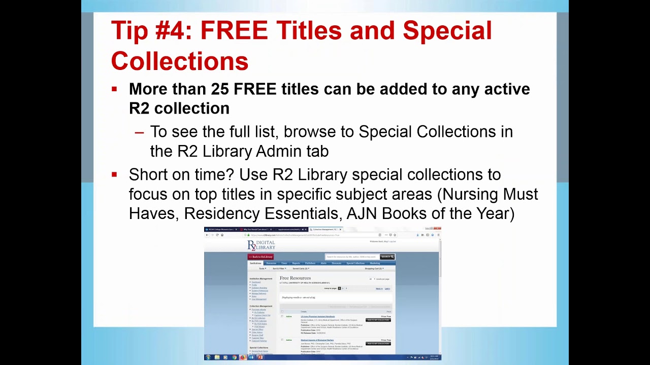Tips & Tricks for the R2 Digital Library - YouTube