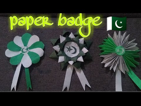 How to make paper badge/14 August paper badge/independence day craft ...