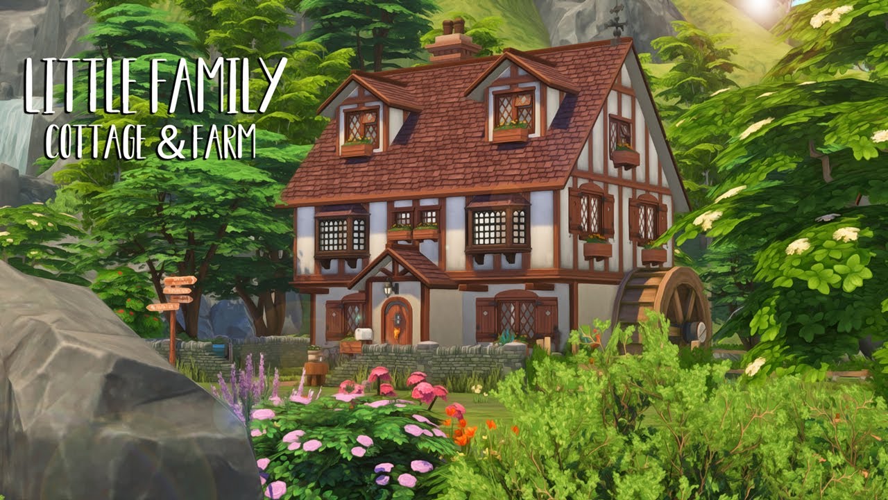 Little Family Farm & Cottage 🐄 // Sims 4 Speed Build - YouTube