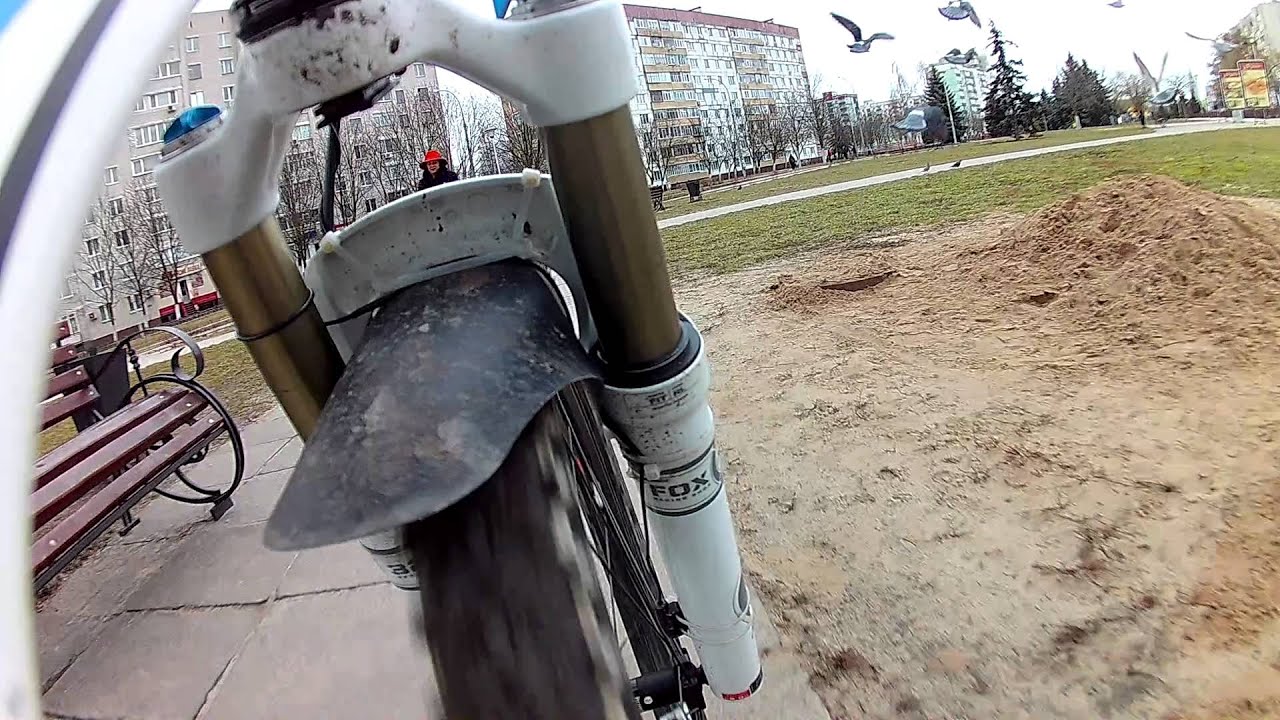 Test fork Fox F100 RL low speed EKEN H9 - YouTube