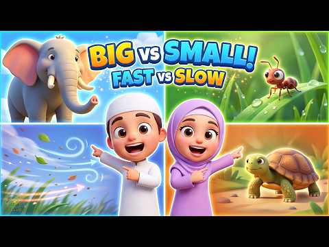 I Am Big Big Big 🐘 Kids Learning Rhyme | Big Small Fast & Slow | Nursery Rhyme for Worldwide Kids