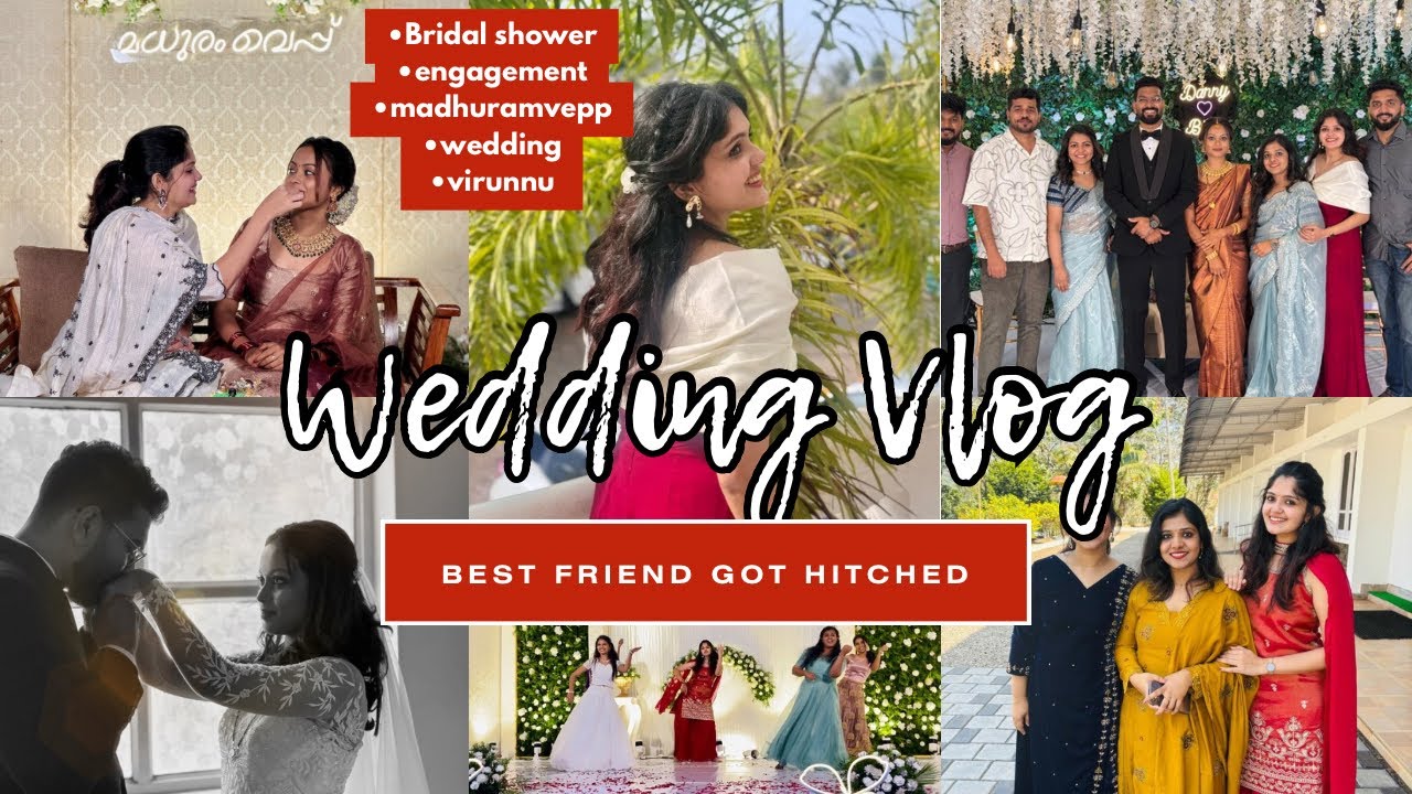 Bittu’s Wedding vlog👰‍♀️|Best friend|Bridesmaid 💐|Bridal shower ...