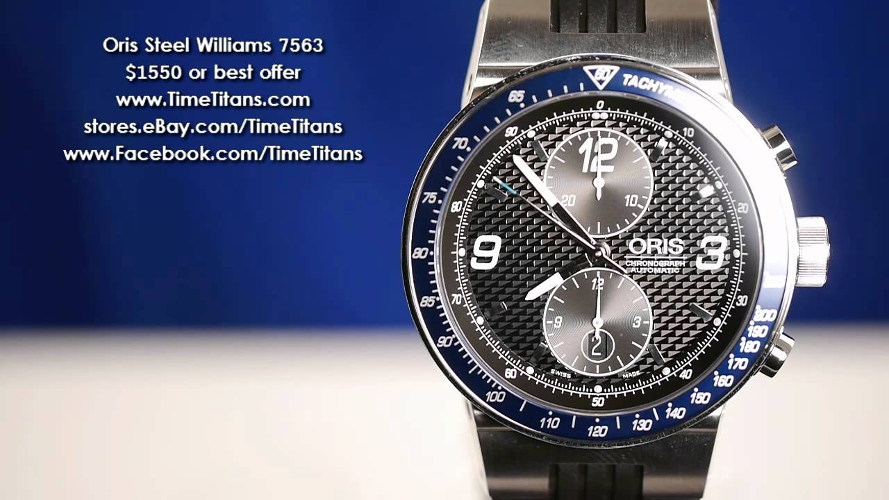 Oris Steel Williams F1 Chronograph 7563 - YouTube