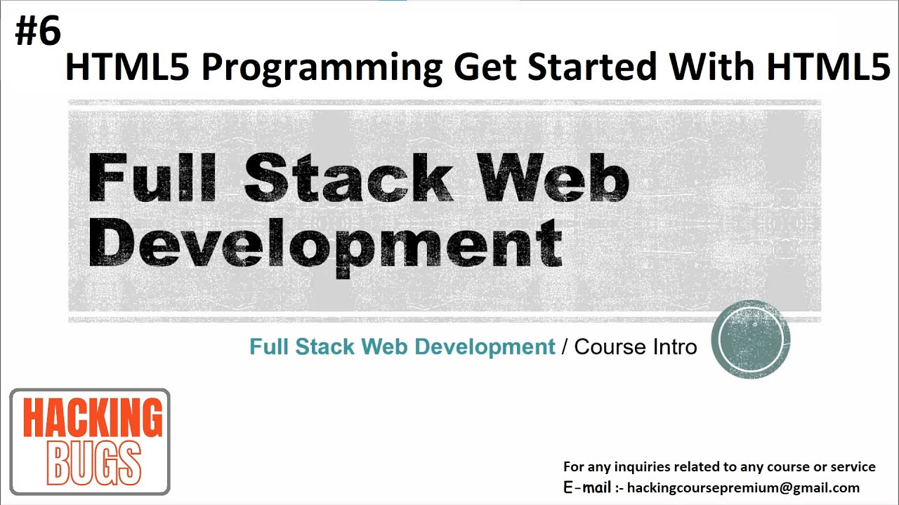 HTML5 Programming Get Started With HTML5 | The Full Stack Web ...