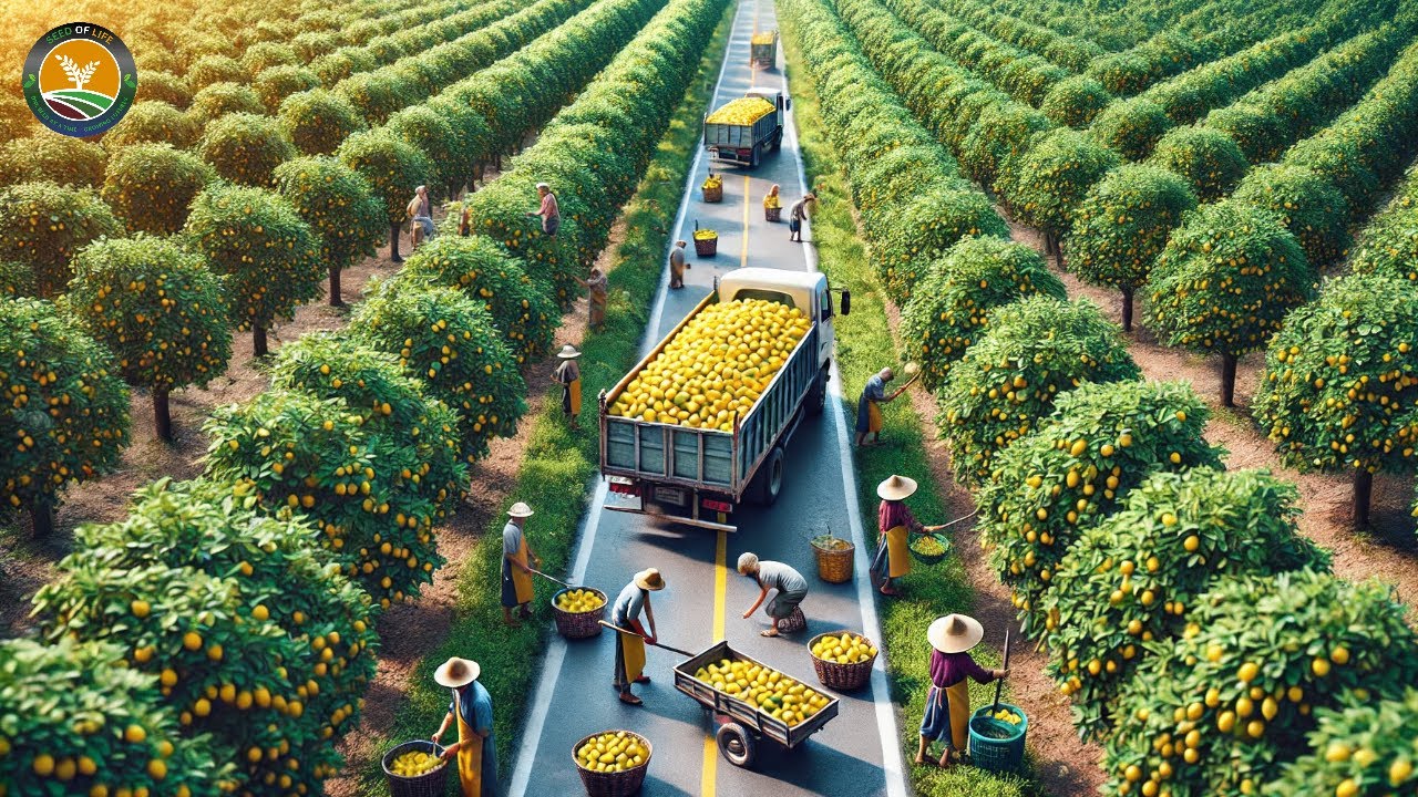 How Lime Fruit Was Harvested - Lime Fruit Processing Factory | Farming ...