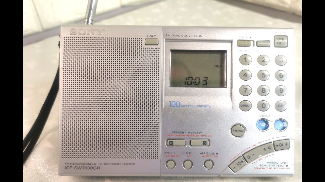 Sony ICF SW7600GR Portable FM/SW/MW/LW PLL Synthesized World Radio ...