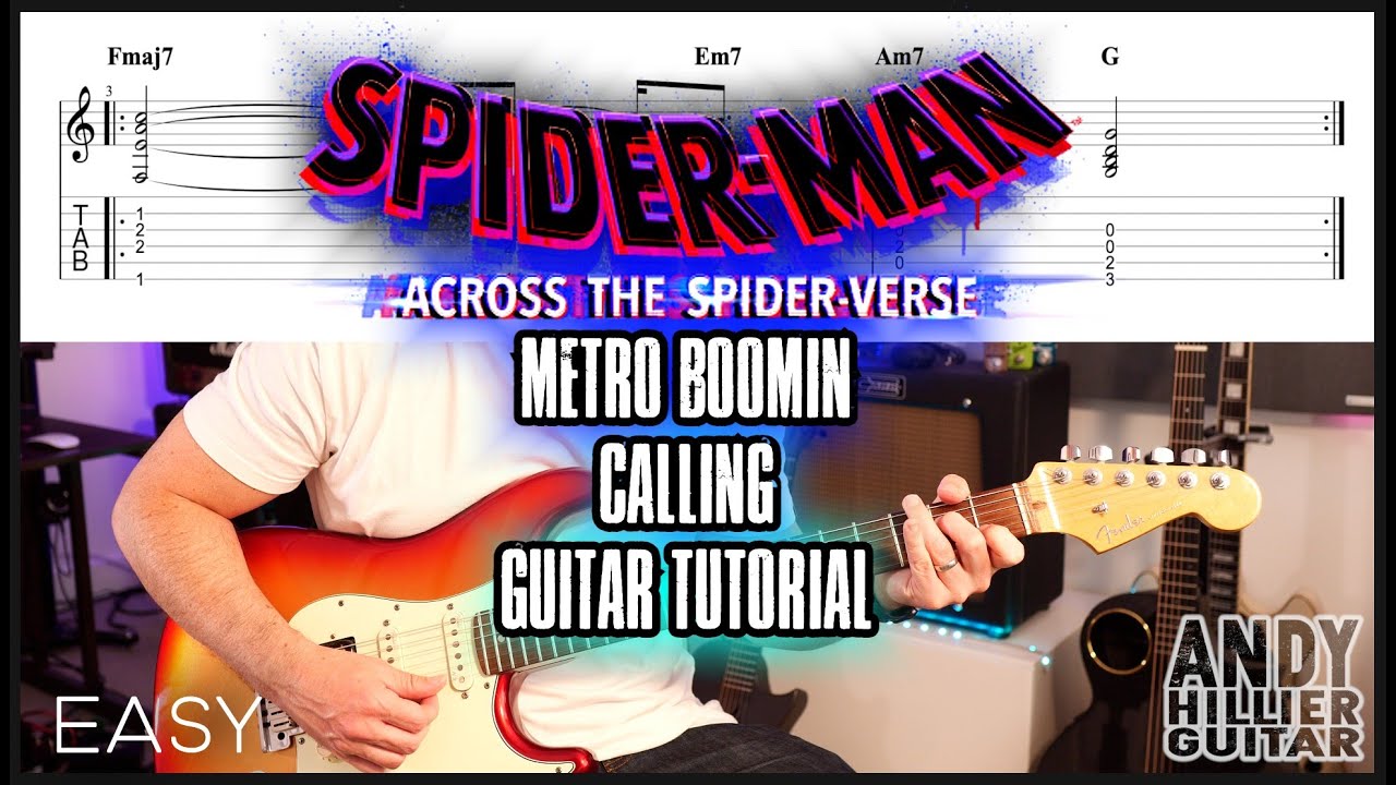 Spider-Man: Across the Spider-Verse Calling Guitar Tutorial Metro ...