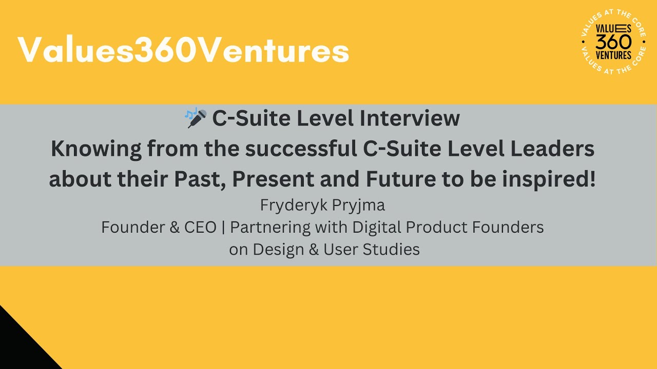 C Suite Interview with Fryderyk Pryjma - YouTube