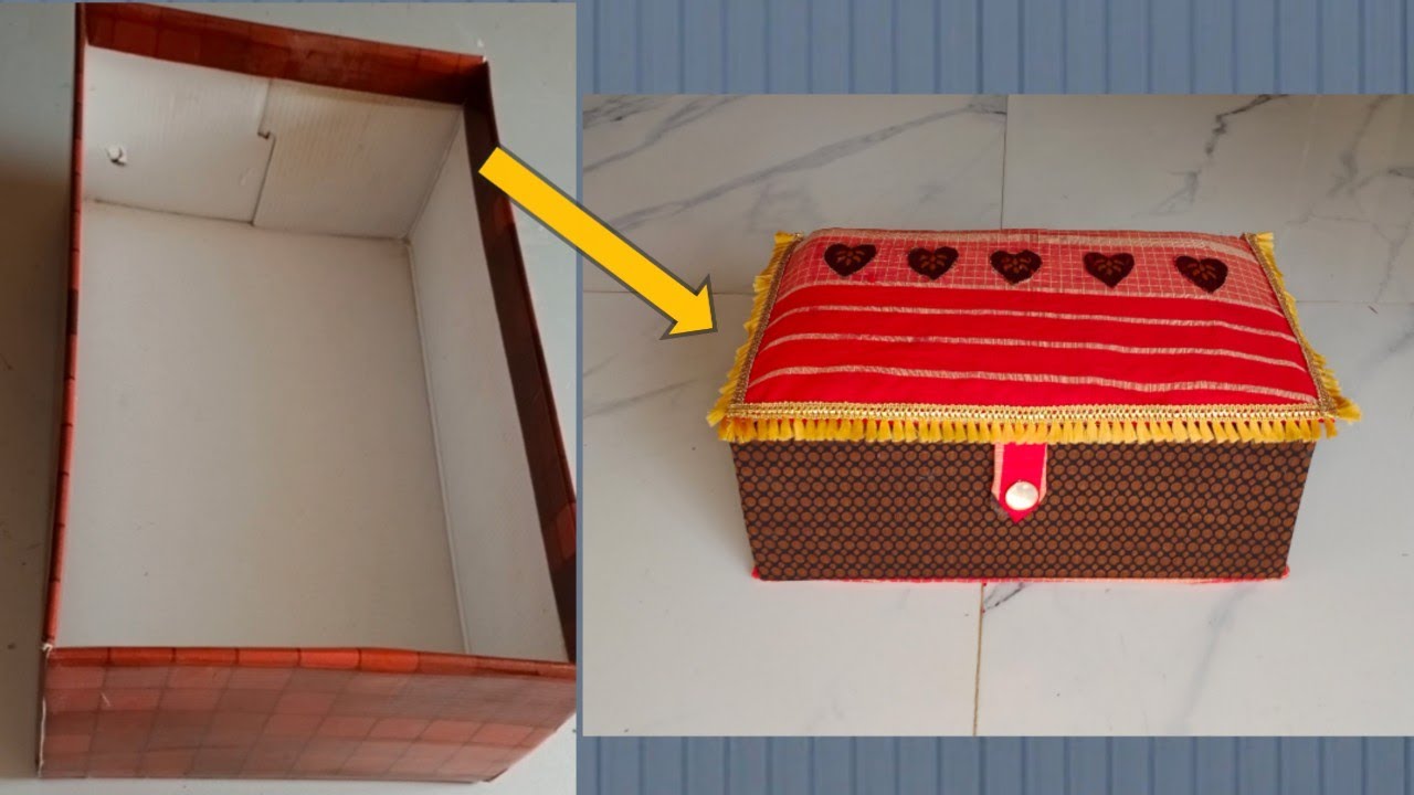 Shoe Box Craft Ideas | How To Reuse Waste Shoe Box | Shoe Box Organiser ...
