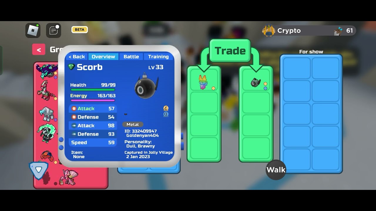 Trading a PS Rainbow wisp Vari. W E L. Loomian legacy trades - YouTube