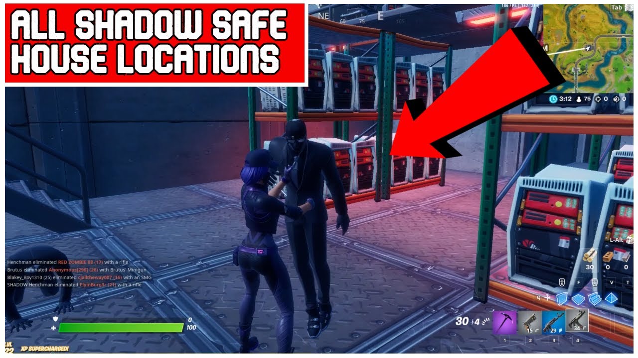 Find SHADOW Safe Houses Locations Challenge - Fortnite Battle Royale ...