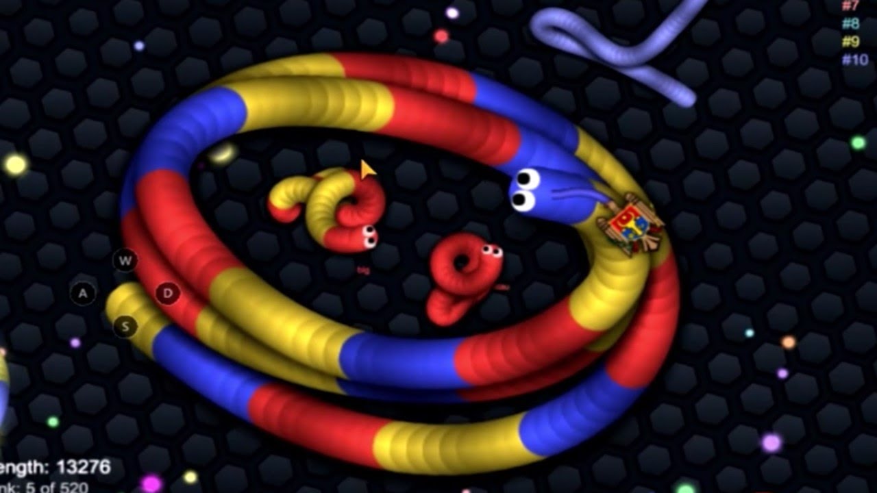 Slither.Io Snake Game Yellow and Red Snake full Game Play #2 | Snake ...