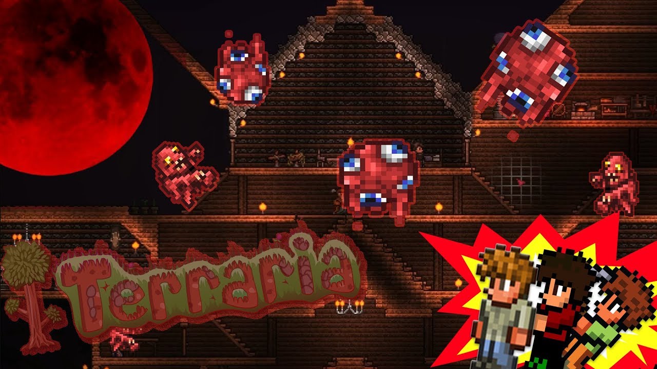 Not so bloody Blood moon (terraria EP-7) - YouTube