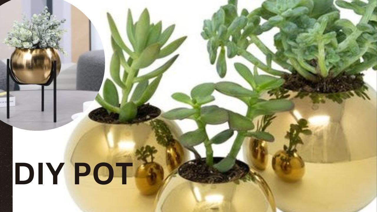 HOW TO MAKE FLOWER POT WITH BALOON AND POP | Pot Decoration | DIY - YouTube