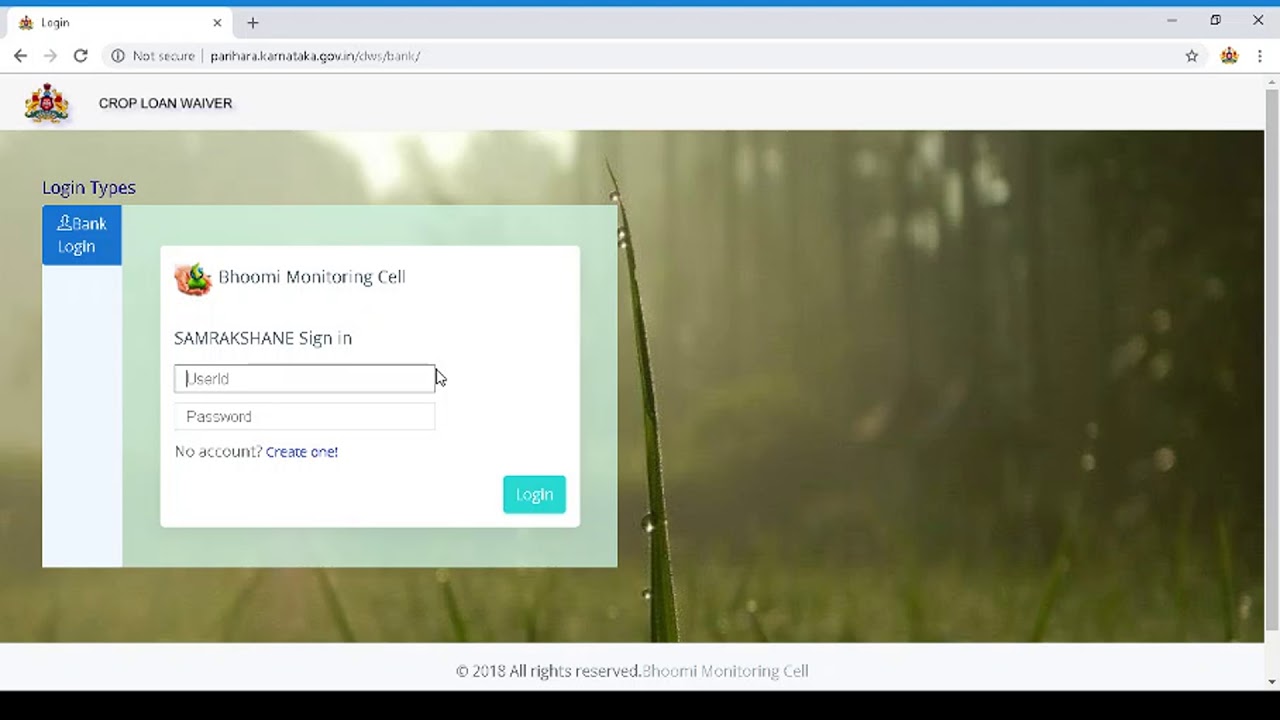 CROP LOAN WAIVER SYSTEM - BANKS MODE - HOW TO LOGIN USING SAMRAKSHANE ...