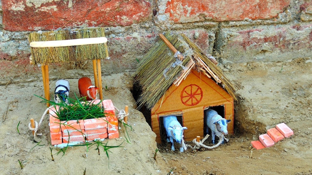 Build underground MINI house for cows _ underground hut for cows | COW ...