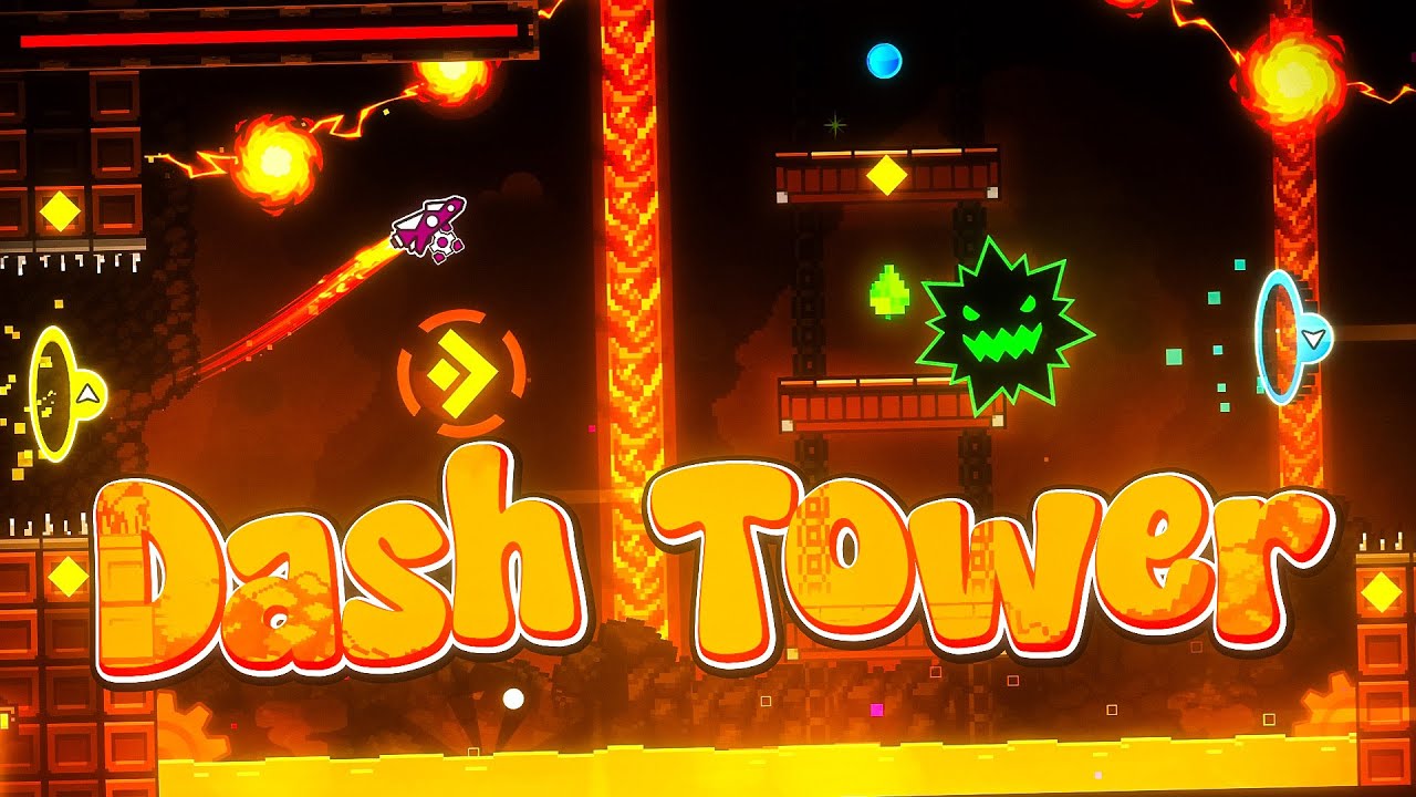 "Dash Tower" by Dymond16 [ALL COINS] | Geometry Dash Daily #1812 - YouTube