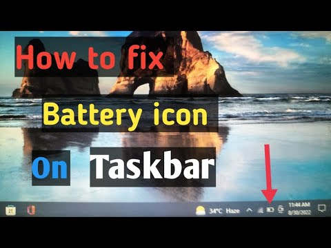 How to fix battery icon not showing in taskbar - YouTube