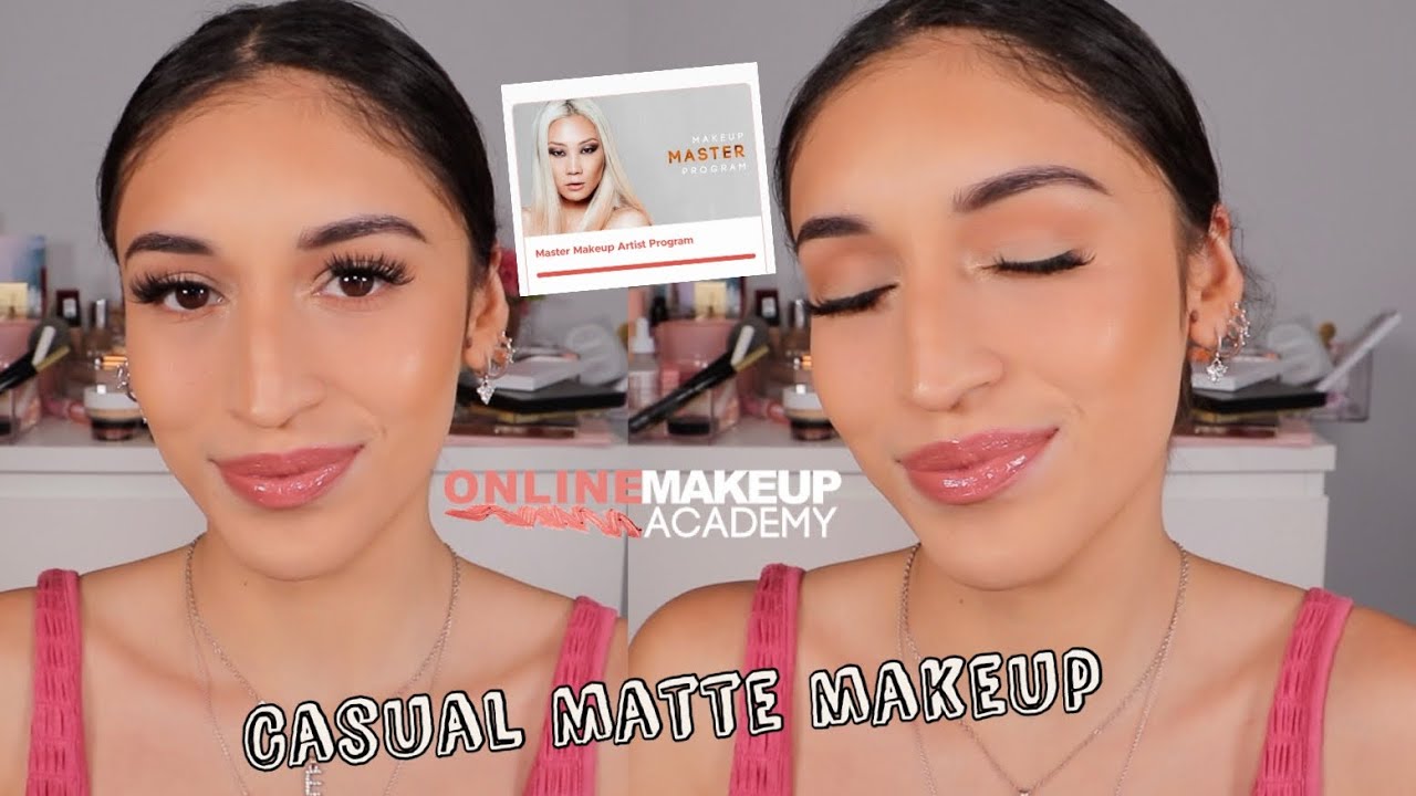 Matte Makeup Look Step By Step Tutorial | @Onlinemakeupacademy | Sandy ...