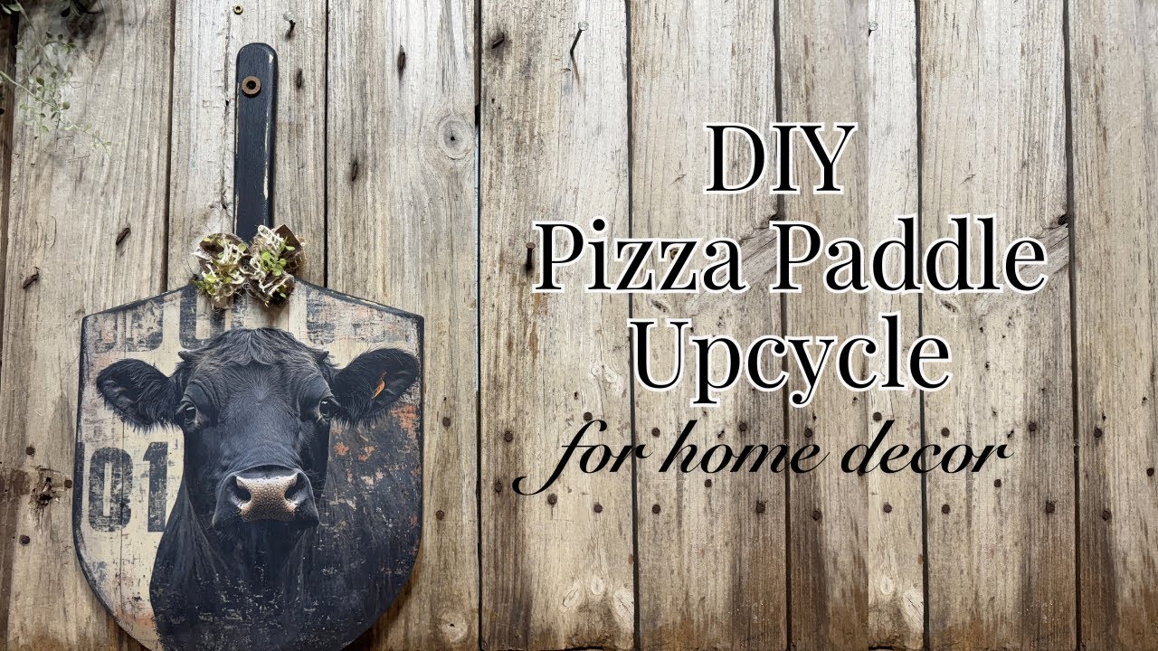 DIY Pizza Paddle Upcycling with Decoupage & Decorative Papers - YouTube