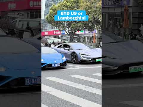 Finally, she sat in the BYD U9😳😳#dreamcar #electriccar #lamborghini
