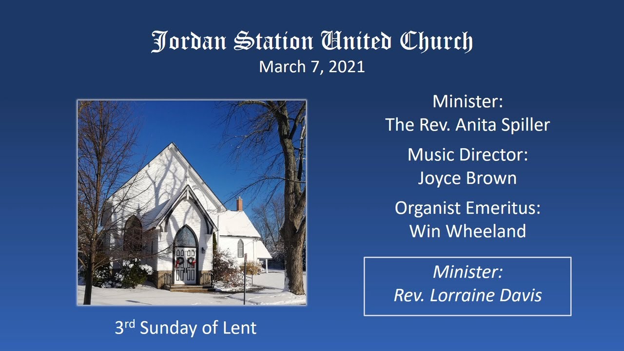 March 7, 2021 worship at Jordan Station United Church - YouTube