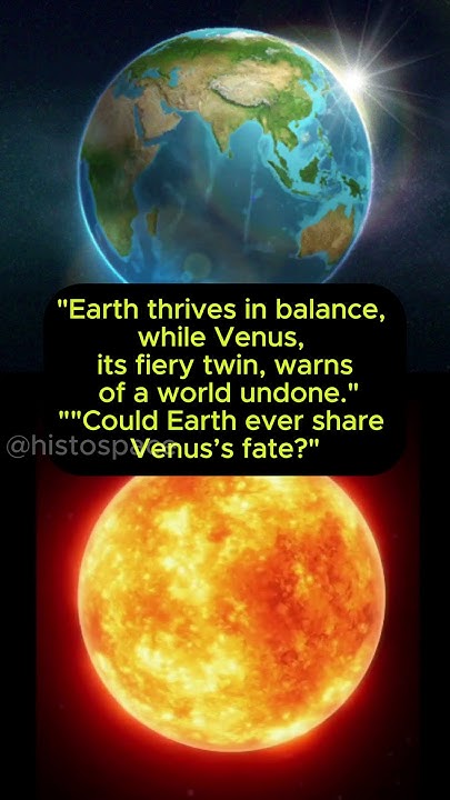 "Earth vs. Venus: Twin Planets, Opposite Fates"@NASA @SpaceX #facts # ...