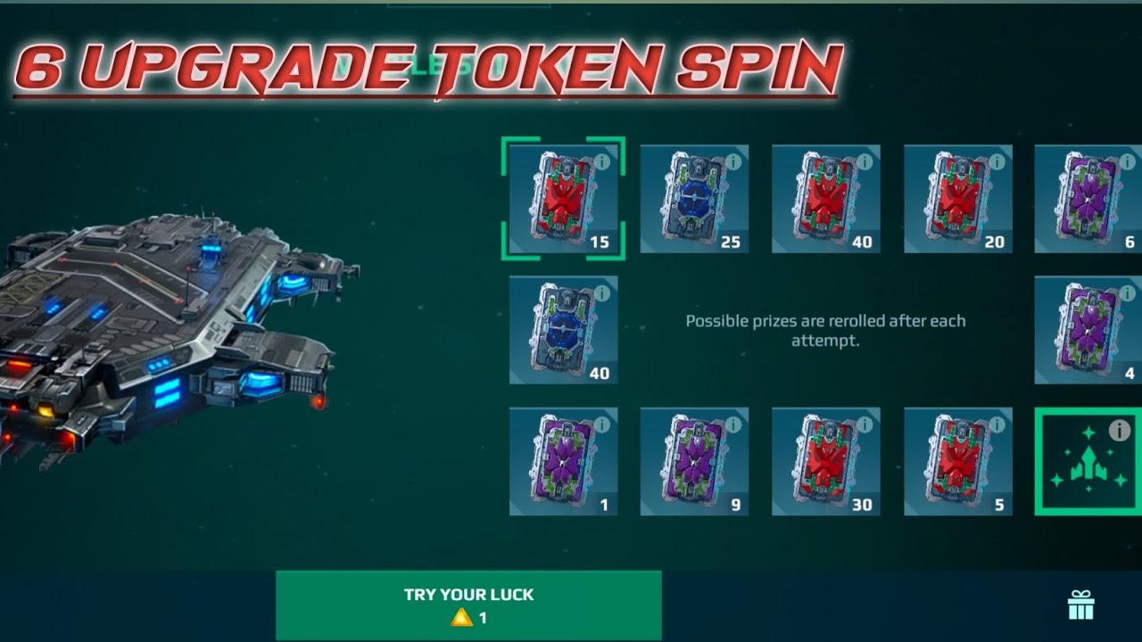 6 upgrade token spin ️🏆 ️ #warrobots #trending #videos - YouTube