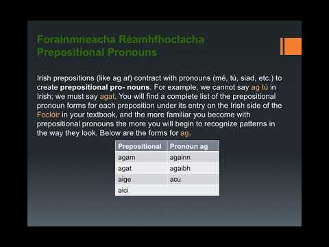 Progress in Irish lesson 5 - YouTube