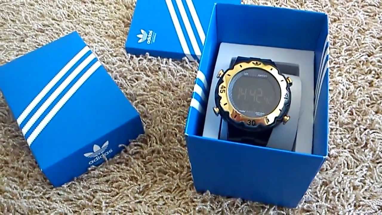 Adidas Originals ADH 1937 Black Gold Watch Uhr - YouTube