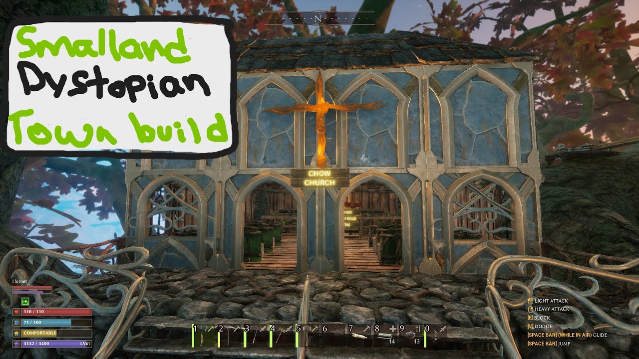 Smalland - Dystopian Town Base Build (Tree) - YouTube