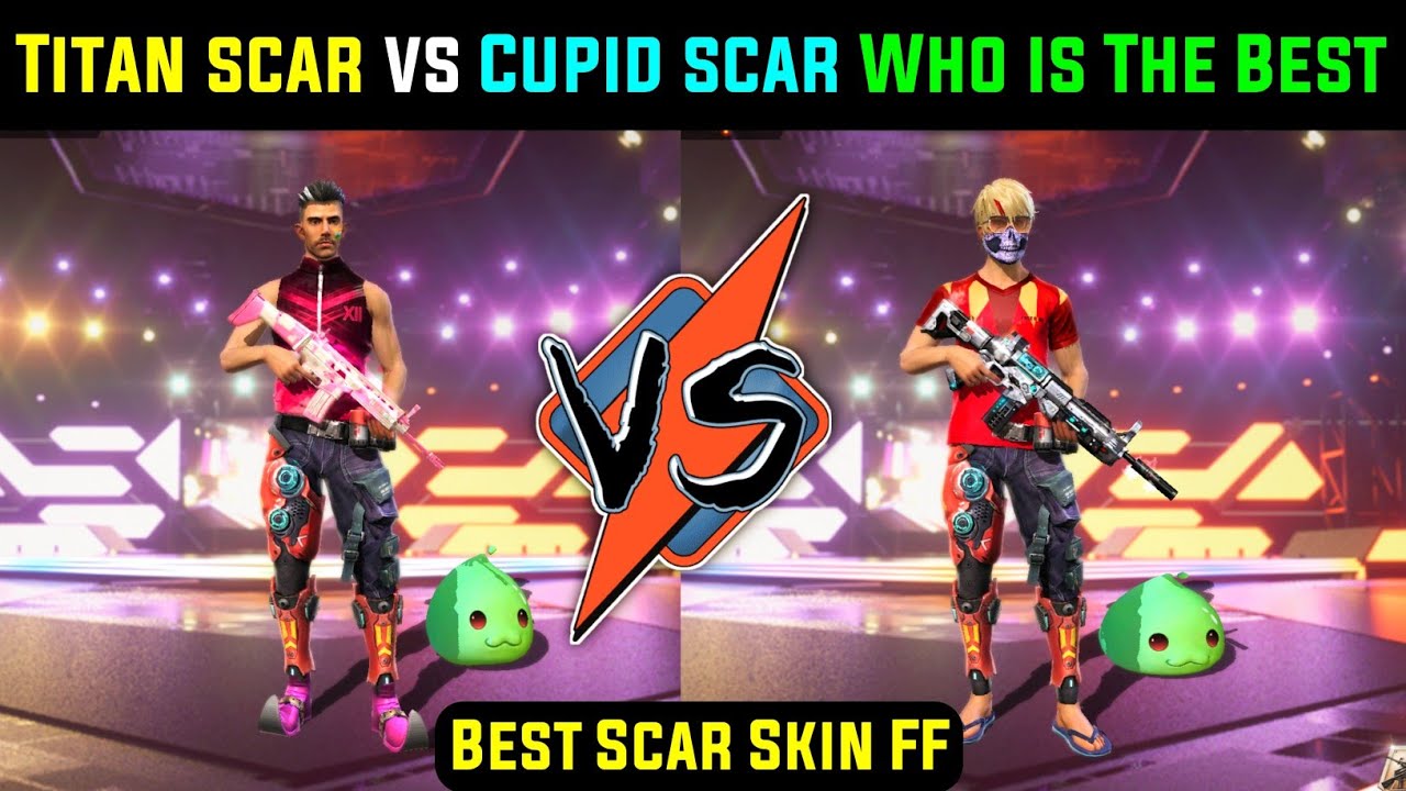 Titan Scar vs Cupid Scar ️ | Who Is The Best Scar Gun Skin Free Fire ...