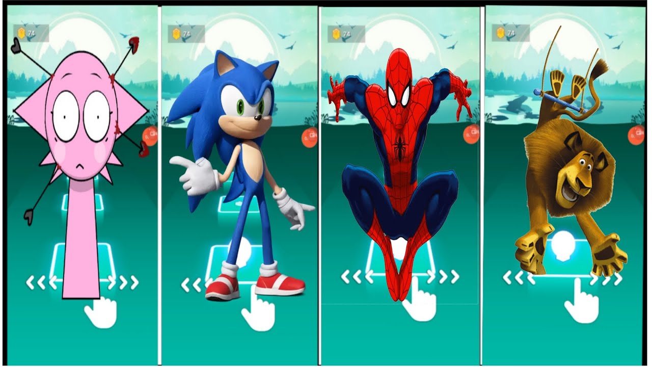 Sprunki & Lion alex & Spiderman vs Sonik batl - YouTube
