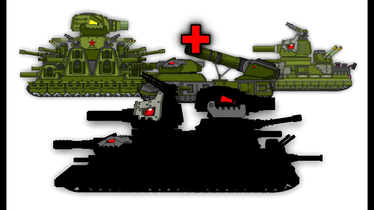 Drawing Hybrid Tanks Ratte Fijeron and KV 44M - Cartoons About Tanks ...