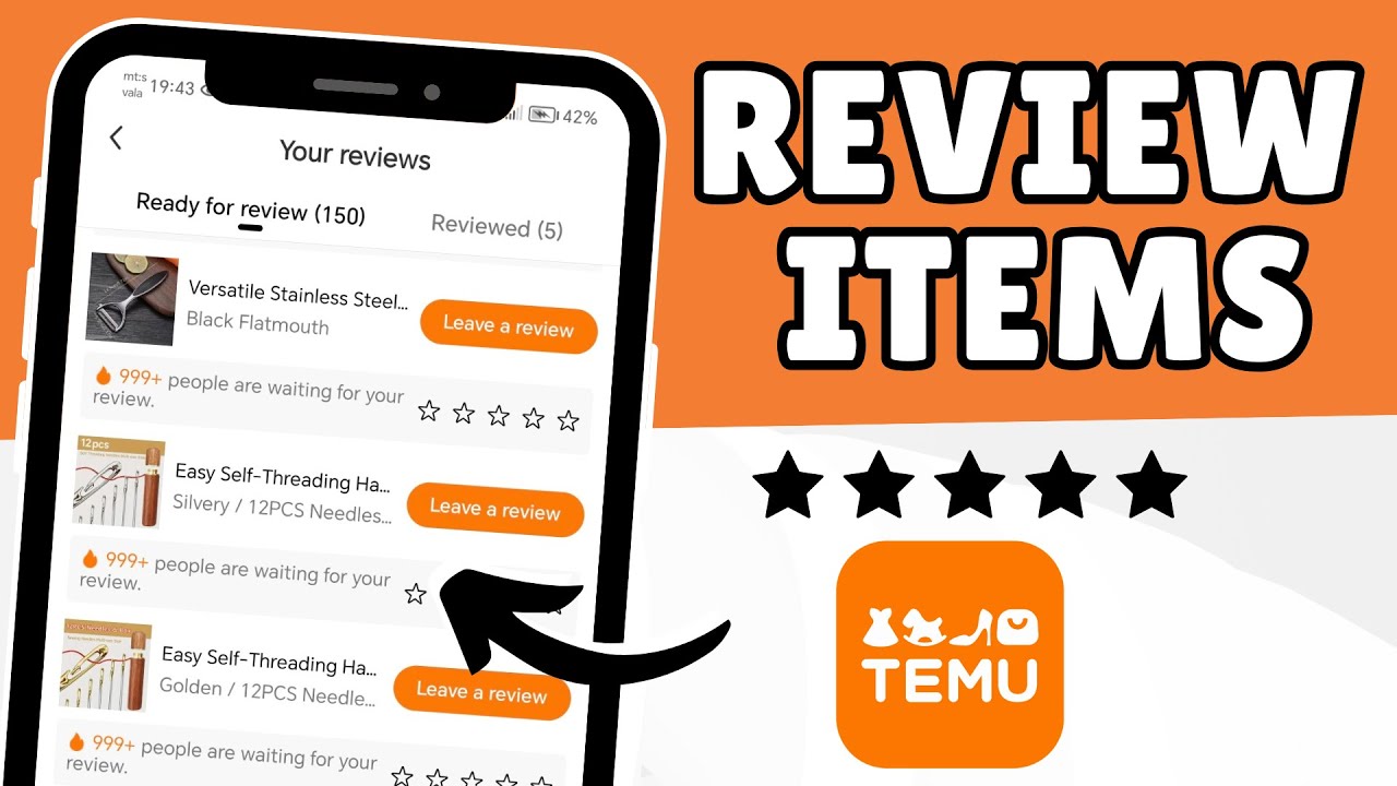 How to Review Items on Temu Shopping App - YouTube