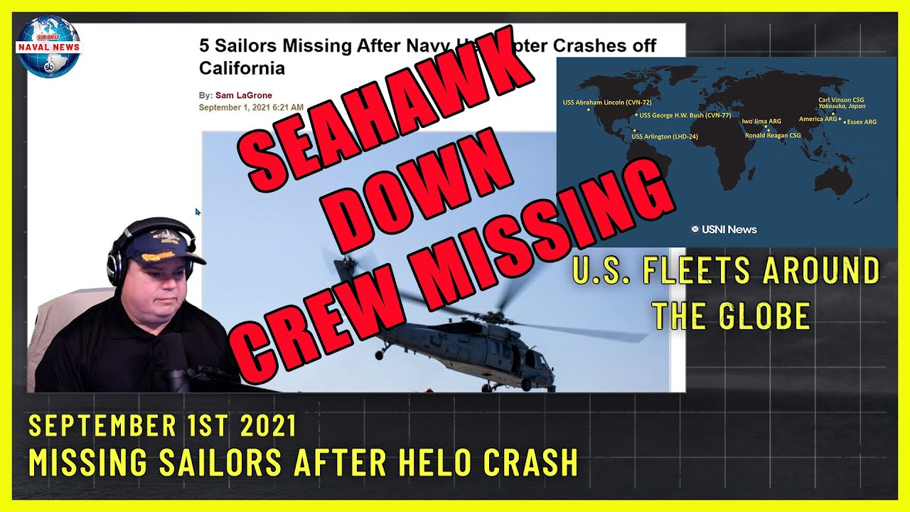 U.S. Navy Seahawk Crash , 5 Missing Sailors - YouTube