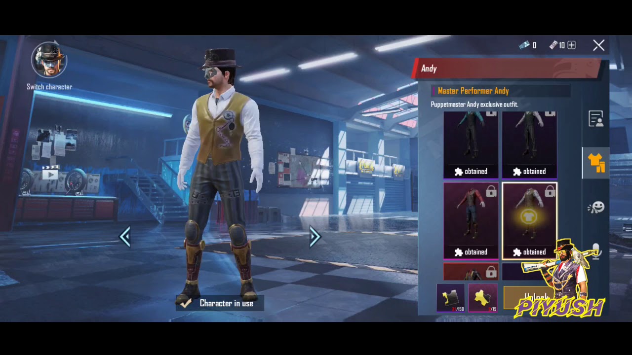 Buying ANDY Character in PUBG MOBILE|| PUBG MOBILE|| ANDY CHARACTER ...