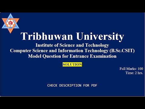 B.Sc.CSIT Entrance Model Question Solution || Physics || IOST TU - YouTube