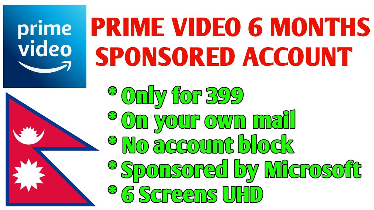 Prime Video 6 Months in Nepal Cheapest Prime Video account buy in Nepal ...