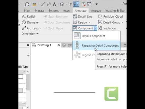 How to use Repeating Detail component in Revit - YouTube