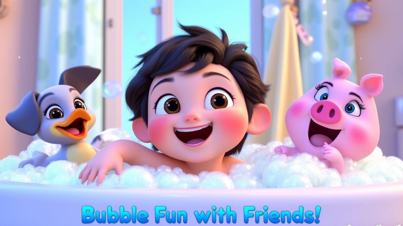 Up Up Up! 🎈 A Fun Bubble Bath Song for Kids - YouTube