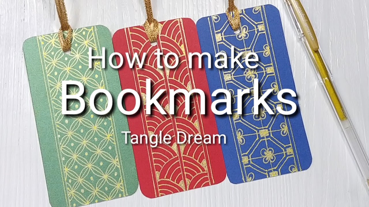 How to make Tangle-Bookmarks step by step-zentangle - YouTube