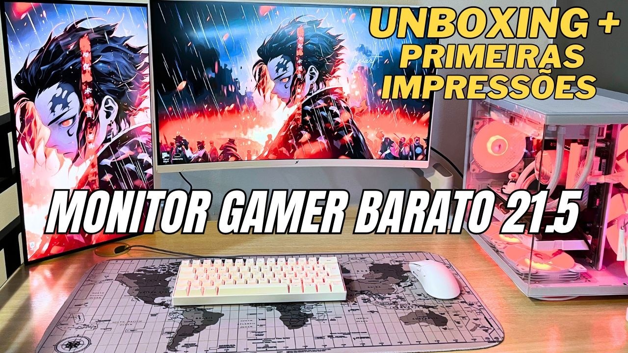 UNBOXING MONITOR SUPERFRAME VIEW 21.5'' BRANCO | FULL HD 100HZ 1MS HDR ...