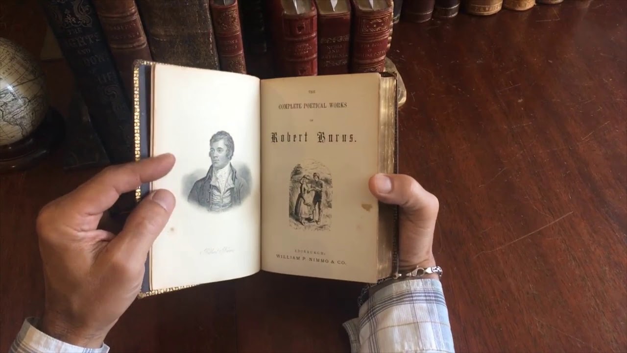 Robert Burns complete works 1881 gift leather book fine binding ...