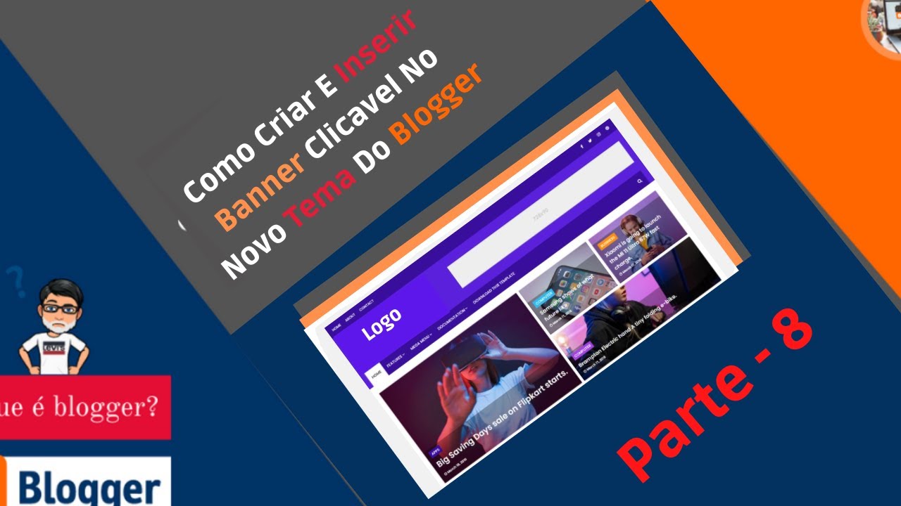 Como Criar E Inserir Banner Clicavel Em Novo Tema Do Blogger - YouTube