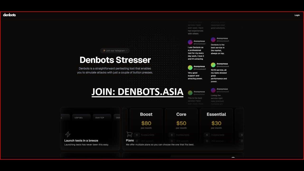 DenBots Stresser Showcase | Unmatched Power | Unbeatable Price - YouTube
