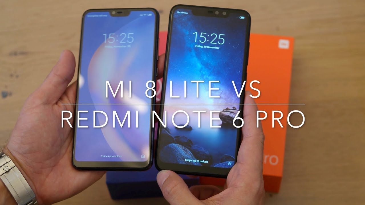 Mi 8 lite vs Redmi Note 6 pro - YouTube