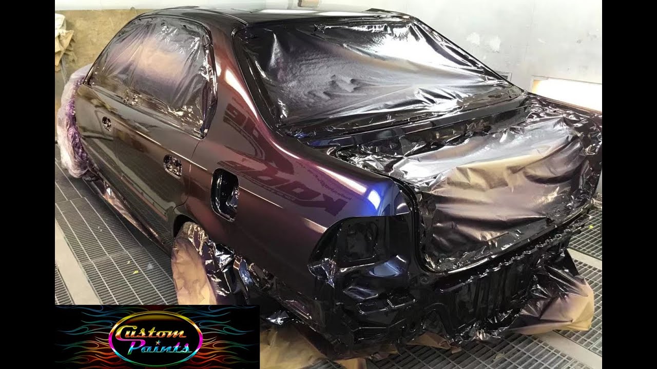 Crazy Insane paint job on Honda Civic EK VTI - YouTube