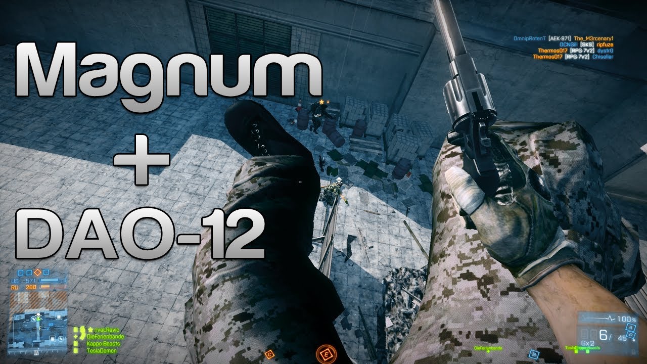 Battlefield 3 Magnum + DAO-12 + Troll DAO-12 - YouTube